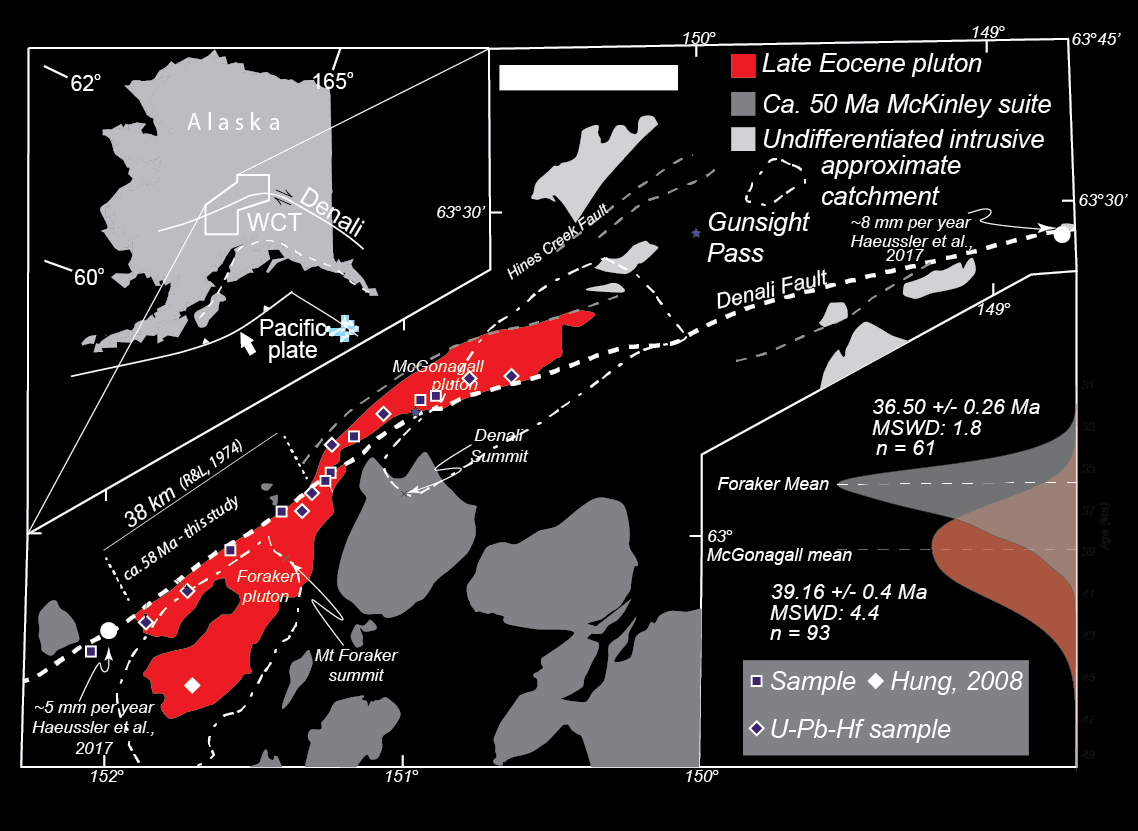 Eocene plutonism along the Denali Fault zone, AK